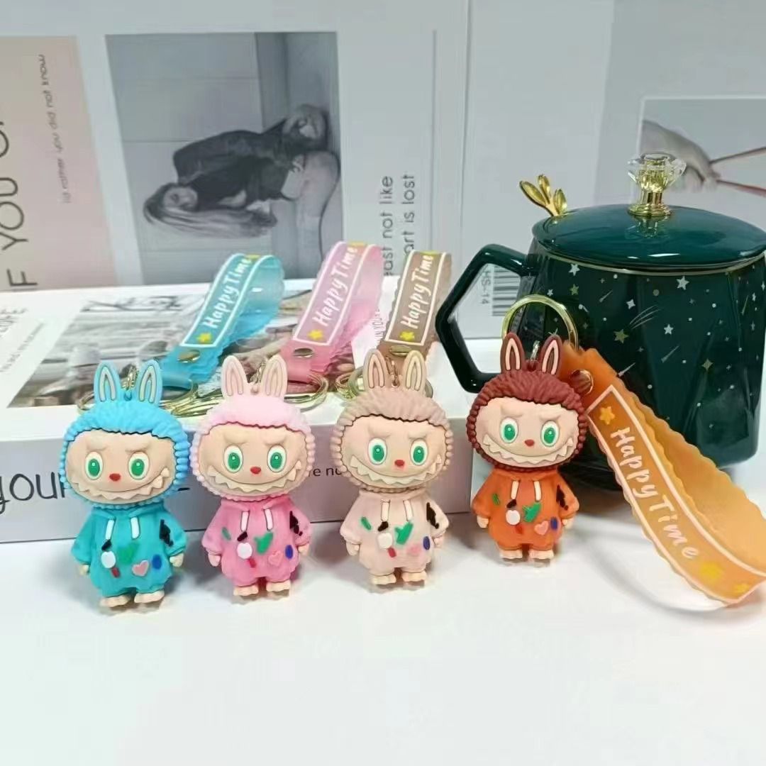 (LABU-02PVC) Labubu PVC 3D Figure Keychain – Da Pop Up Shop