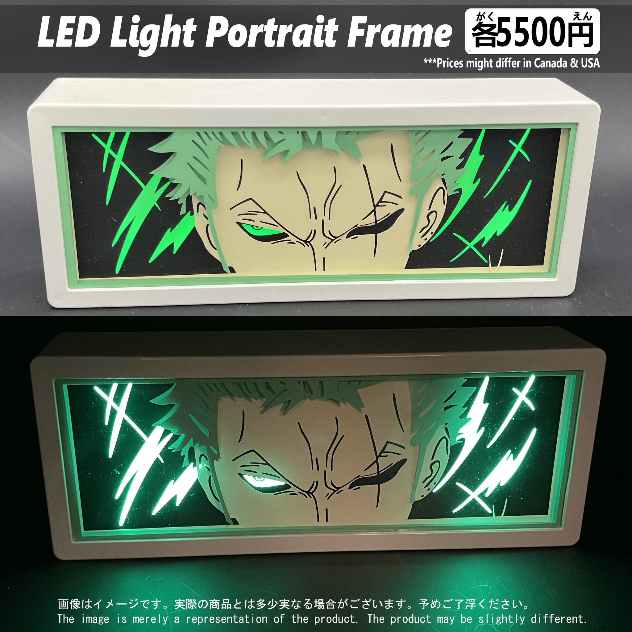 (OP-03FACE) ZORRO One Piece Anime LED Face Portrait Frame – Da Pop Up Shop